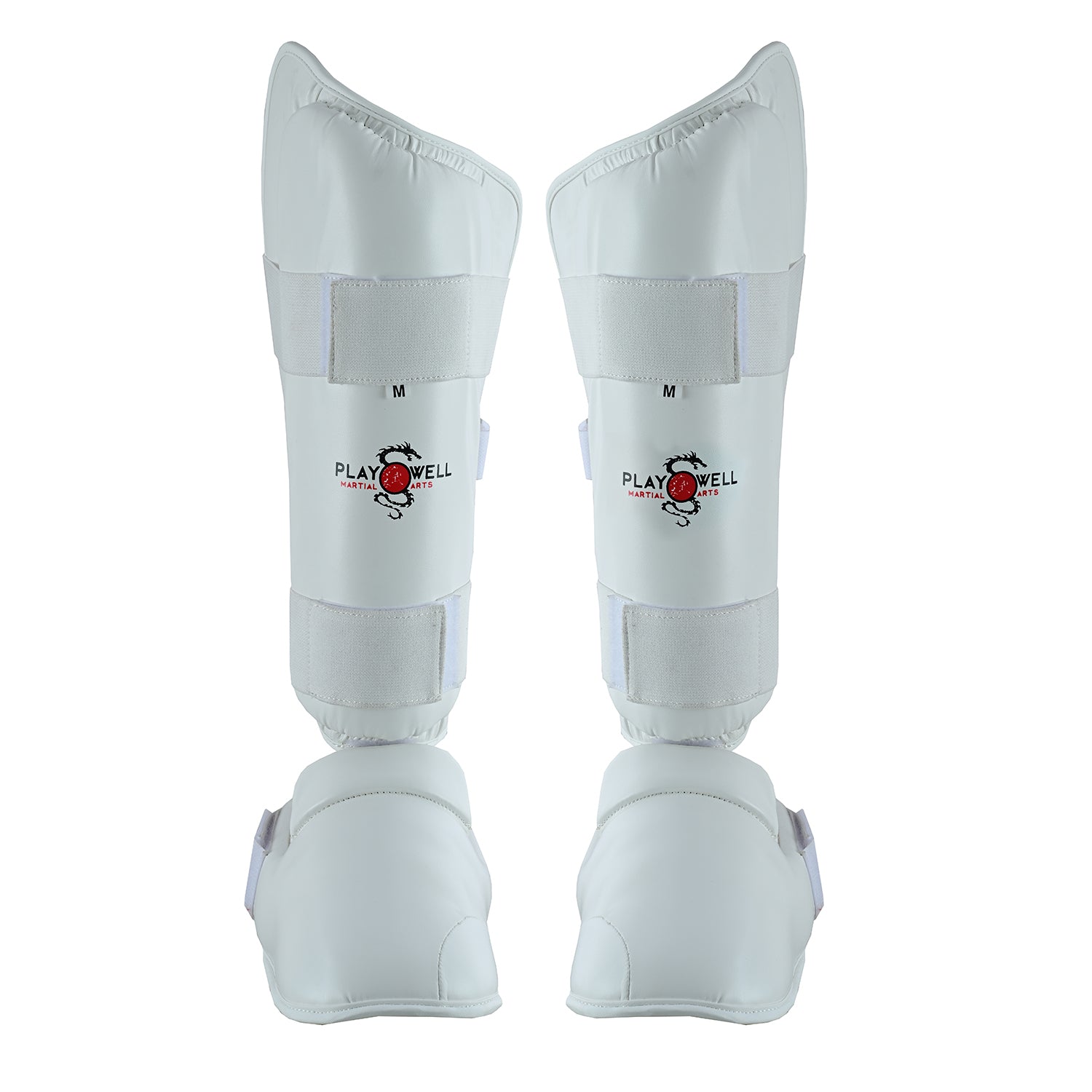 WUKF Style Karate Competion White Shin Guards - Pair – Fightstuff